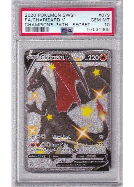Charizard V PSA 10 - Gradede pokemon kort på Pokemons.dk