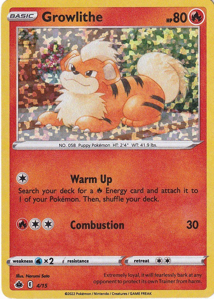 Growlithe 4/15 (Holo) McDonald's Collection 2022 Promo Pokemon kort ...