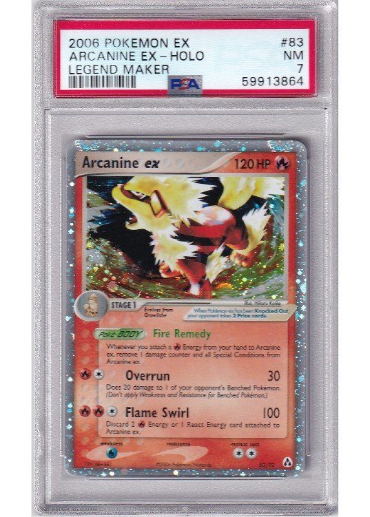 Arcanine ex – 83/92 – PSA 7 – Pokemons