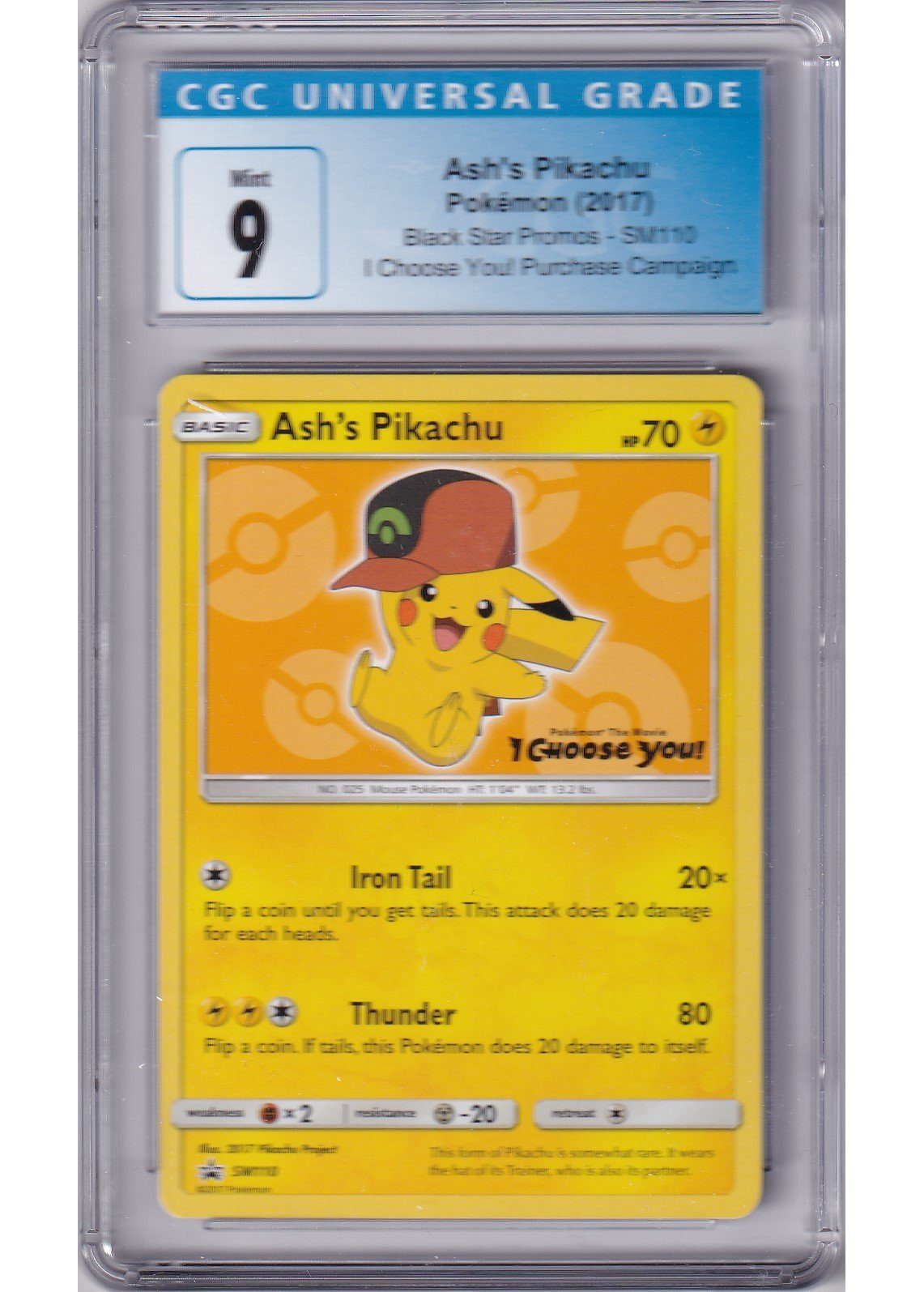 Ash's Pikachu CGC 9 - Gradede pokemon kort på Pokemons.dk
