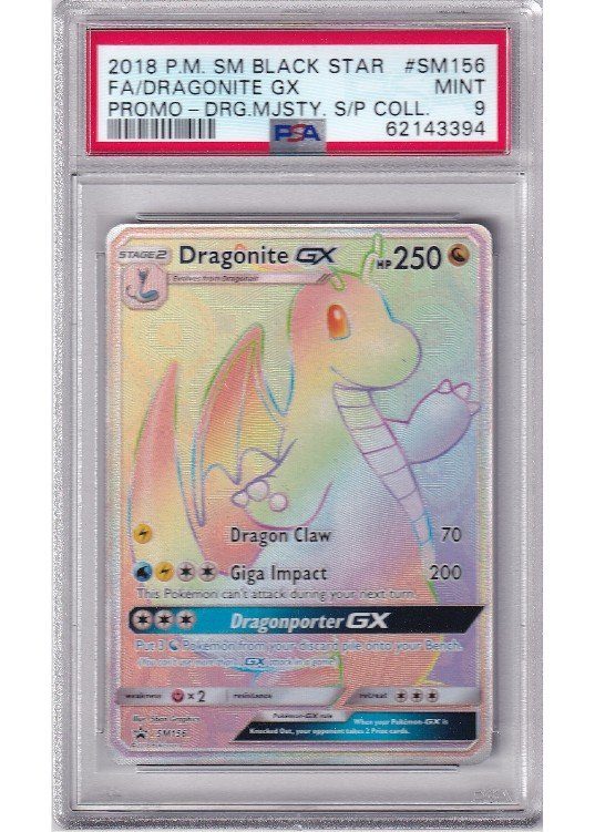 Dragonite GX PSA 9 - Gradede pokemon kort på Pokemons.dk