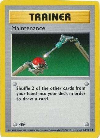 Maintenance - 83/102 - 1st Edition - Pokemon enkeltkort fra Base Set