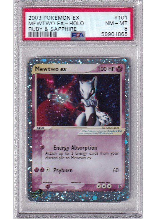 Mewtwo ex PSA 8 - Gradede pokemon kort på Pokemons.dk