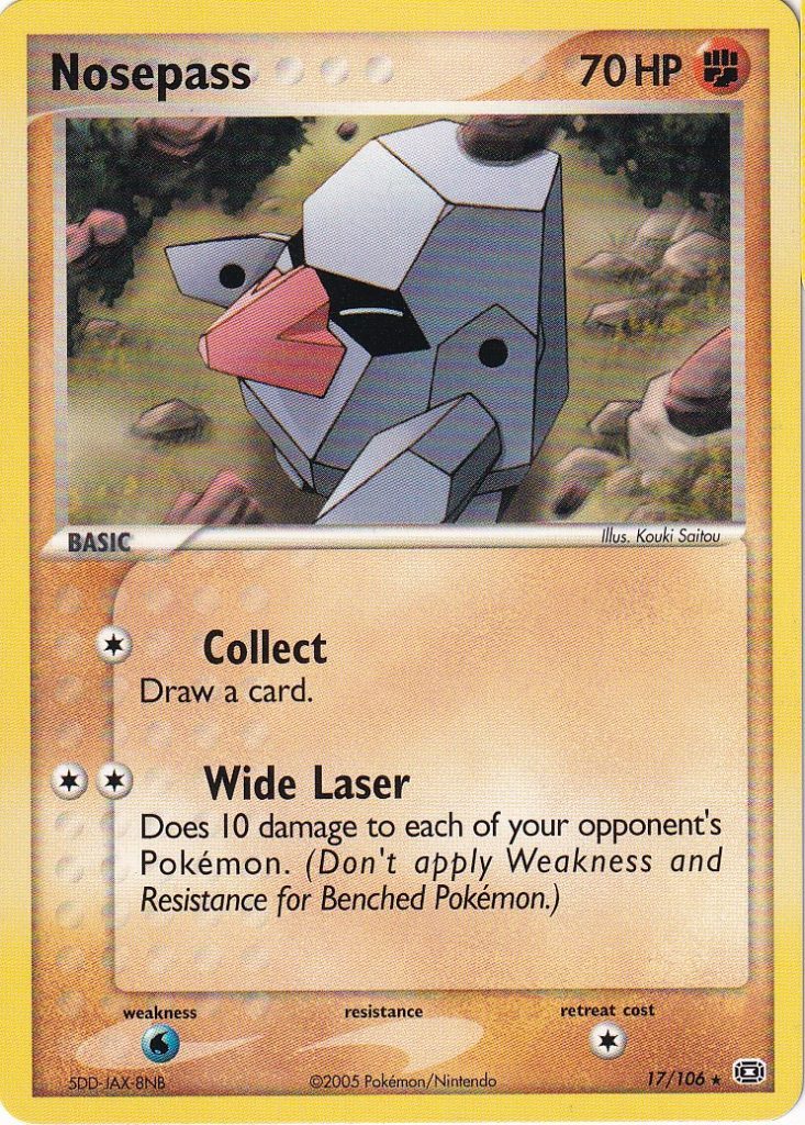 Nosepass - 17/106 - Pokemon enkeltkort fra EX Emerald