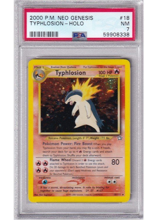 Typhlosion PSA 7 - Gradede pokemon kort på Pokemons.dk