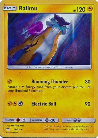 Raikou - 32/73 (Holo) - Pokemon enkeltkort på Pokemons.dk