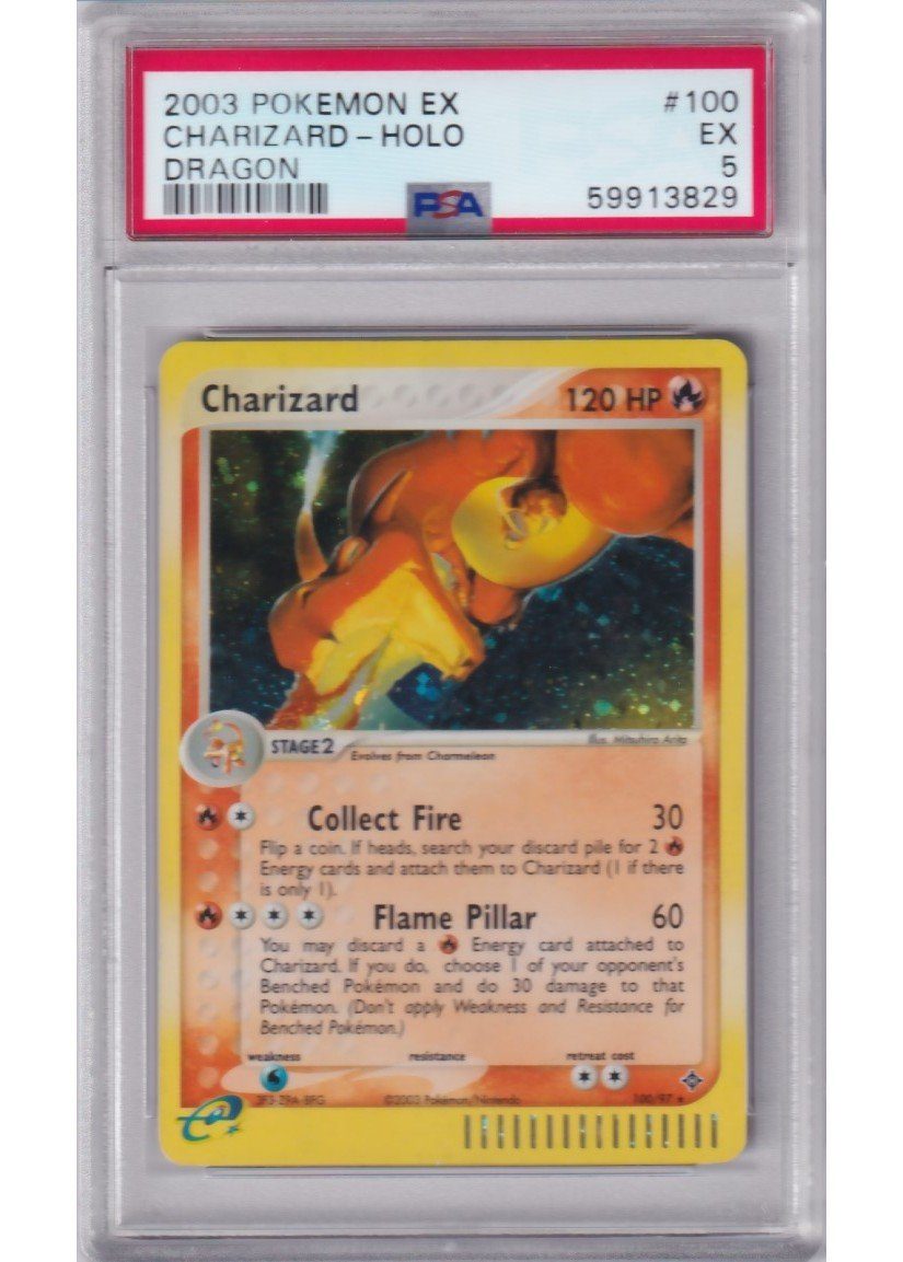 Charizard PSA 5 - Gradede pokemon kort på Pokemons.dk
