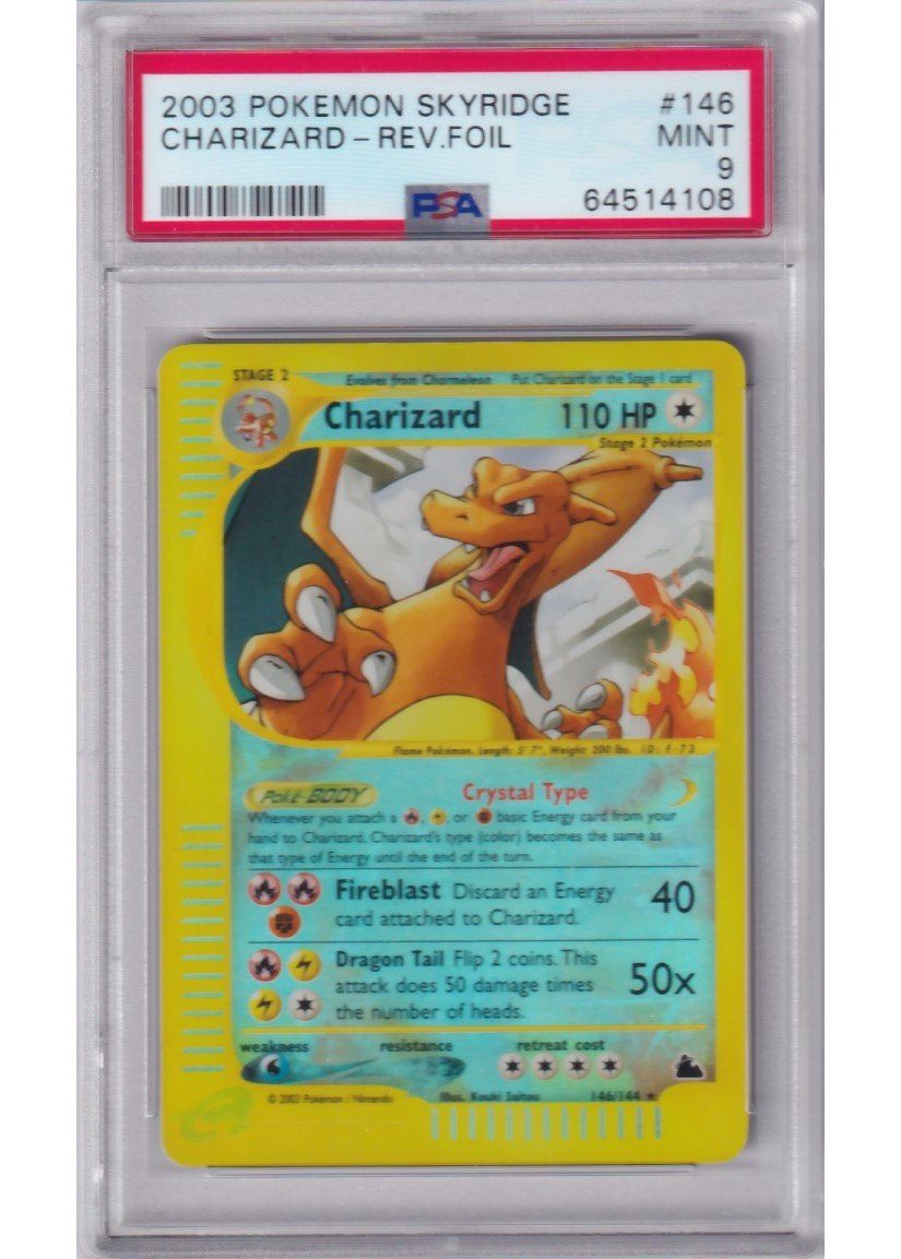 Charizard PSA 9 - Gradede pokemon kort på Pokemons.dk