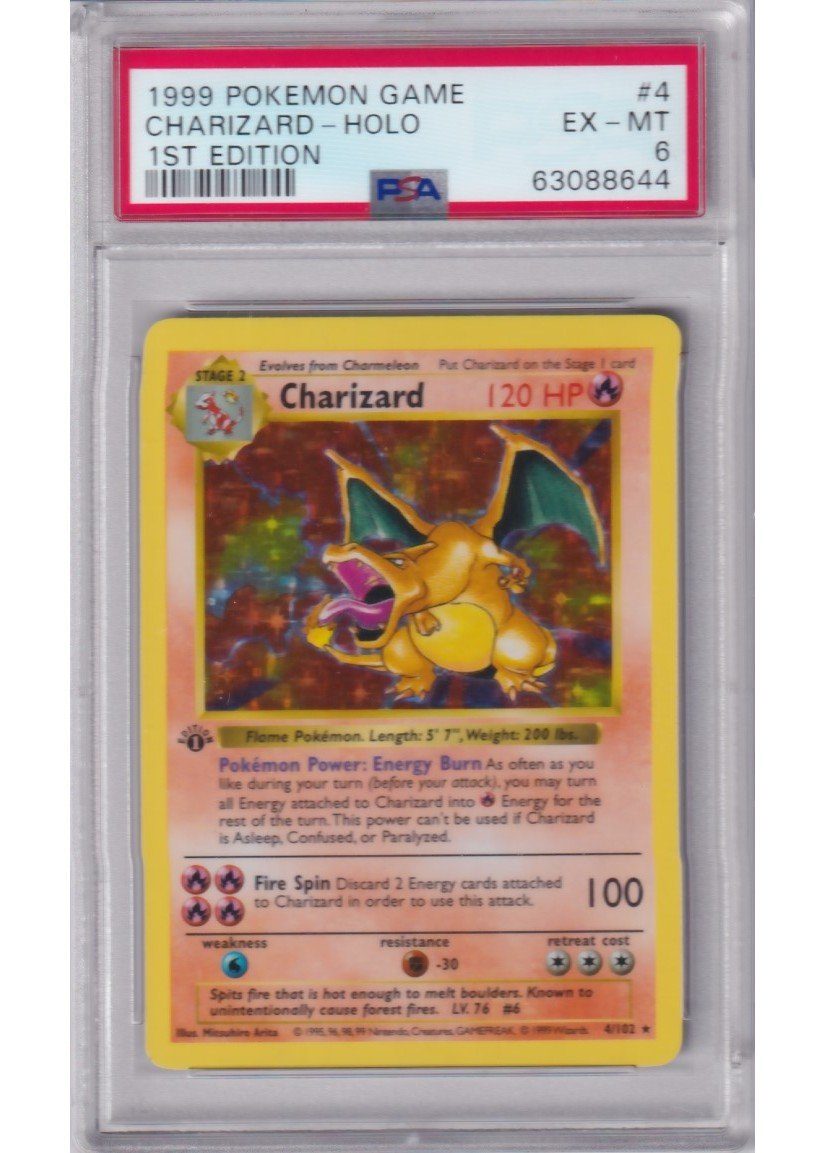Charizard PSA 6 - Gradede pokemon kort på Pokemons.dk