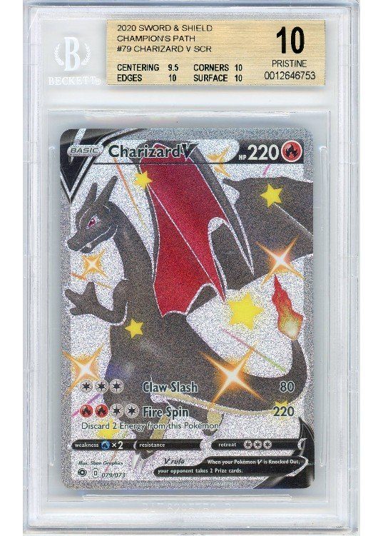 Charizard V BGS 10 - Gold - Gradede pokemon kort på Pokemons.dk