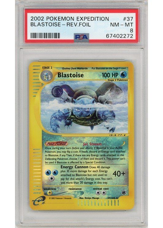 Blastoise PSA 8 - Gradede pokemon kort på Pokemons.dk