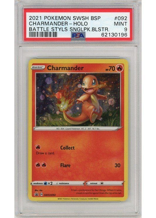 Charmander PSA 9 - Gradede pokemon kort på Pokemons.dk