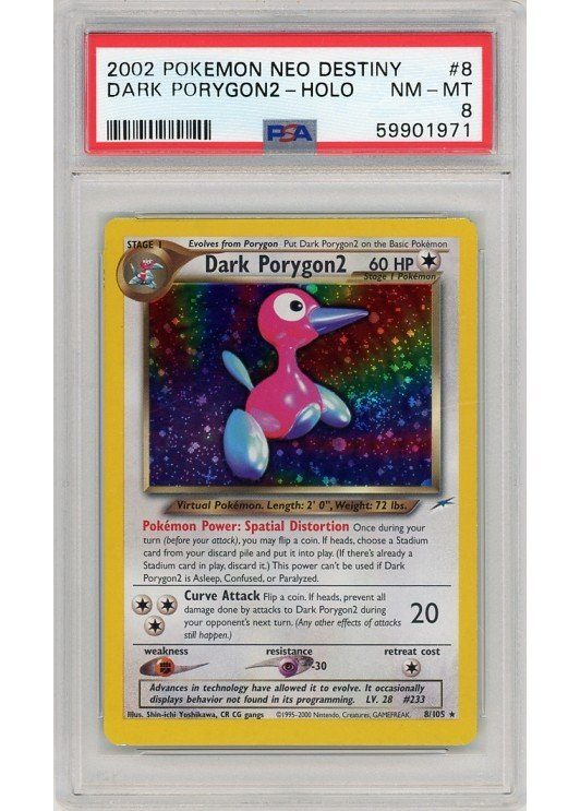 Dark Porygon2 – 8/105 – PSA 8 – Pokemons