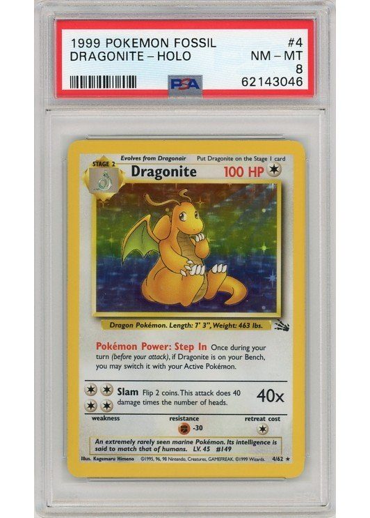 Dragonite PSA 8 - Gradede pokemon kort på Pokemons.dk