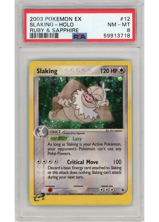 Slaking PSA 8 - Gradede pokemon kort på Pokemons.dk