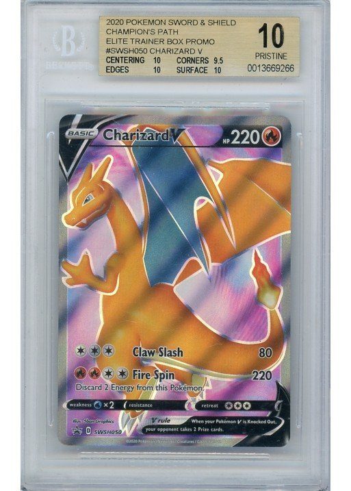 Charizard V BGS 10 - Gold - Gradede pokemon kort på Pokemons.dk