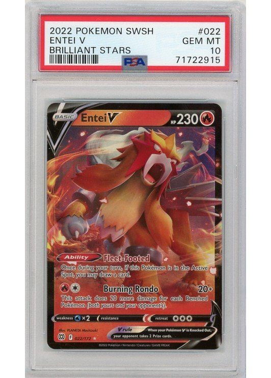 Entei V PSA 10 - Gradede pokemon kort på Pokemons.dk
