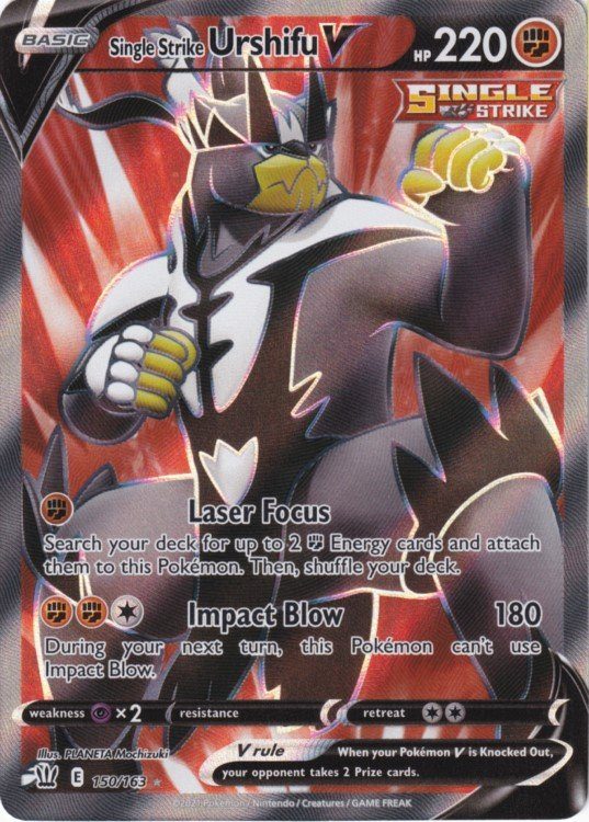 Single Strike Urshifu V 150/163 - Pokemon enkeltkort fra SWSH Battle Styles