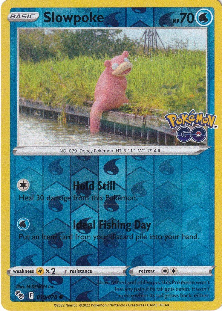 Slowpoke - 19/078 - Reverse - Pokemon enkeltkort fra SWSH Pokemon GO TCG