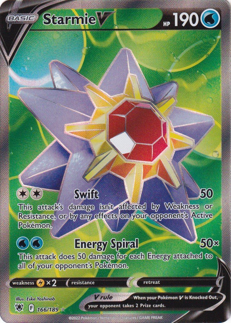 Starmie V - 166/189 - Pokemon enkeltkort fra SWSH Astral Radiance
