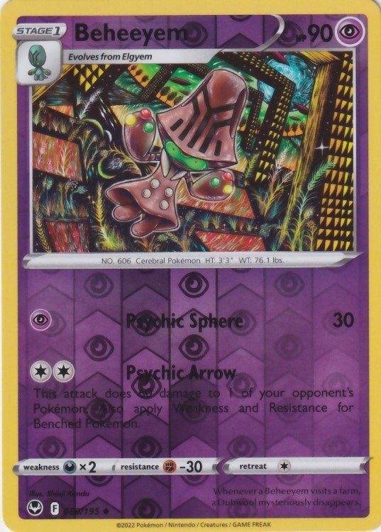 Beeheeyem 80/195 Reverse - Pokemon enkeltkort fra SWSH Silver Tempest