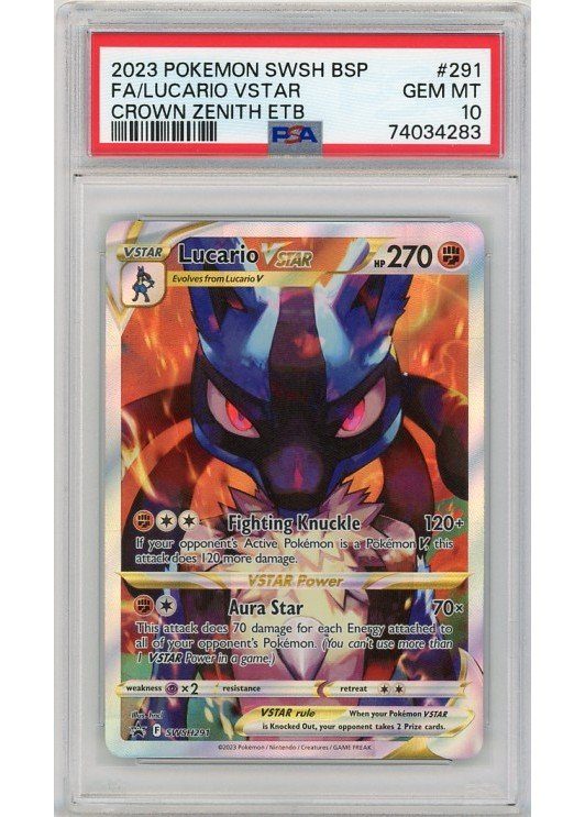 Lucario VSTAR PSA 10 - Gradede pokemon kort på Pokemons.dk