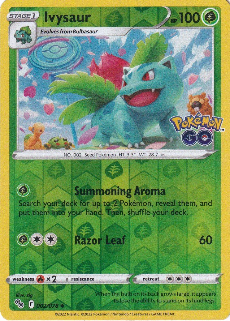 Ivysaur - 2/078 - Reverse - Pokemon enkeltkort fra SWSH Pokemon GO TCG