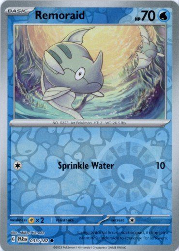 Remoraid 033/182 Reverse - Pokemon enkeltkort fra SV04 Paradox Rift