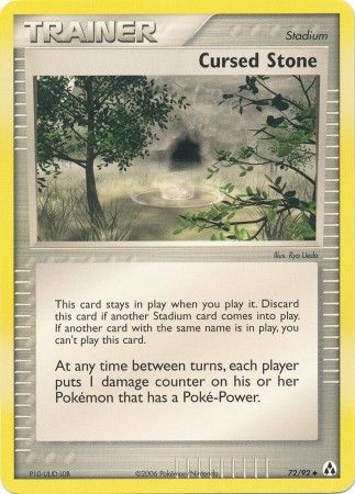 Cursed Stone - 72/92 - Pokemon enkeltkort fra EX Legend Maker