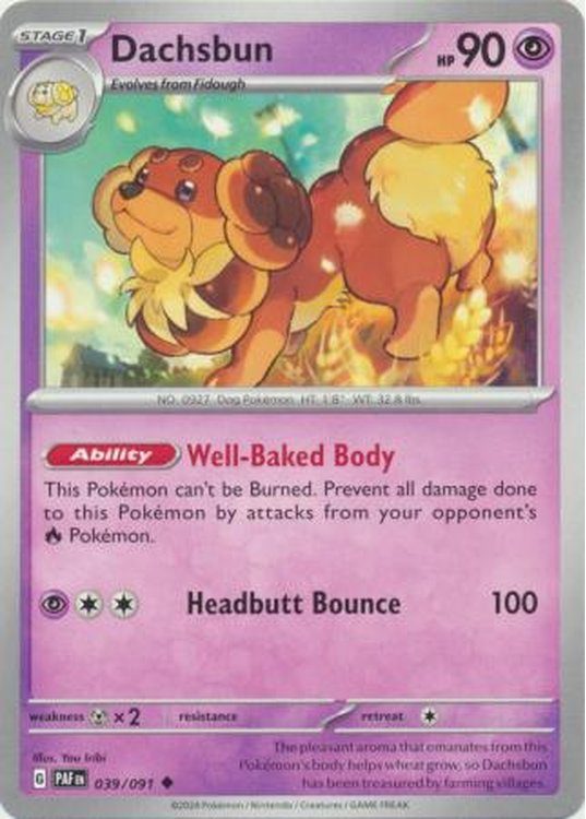 Dachsbun - 039/091 - Pokemons