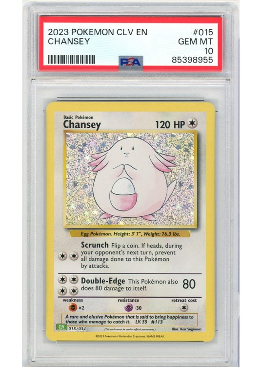 Chansey PSA 10 - Gradede pokemon kort på Pokemons.dk