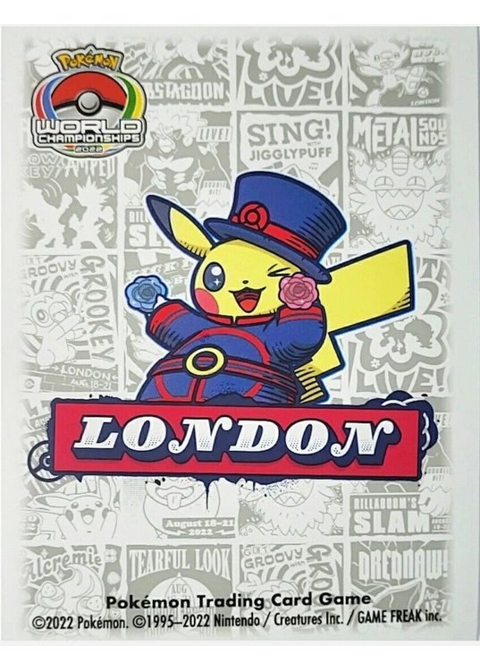 Pokémon Championships - World 2022 London - Pikachu Deck Protector ...