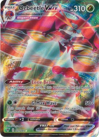 Orbeetle VMAX 021/185 - Pokemon enkeltkort fra SWSH Vivid Voltage