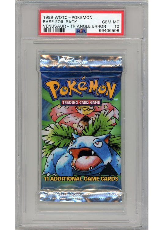 Base Set Black Triangle Booster Pakke - Venusaur artwork PSA 10 ...