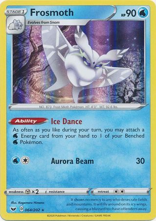 Frosmoth 64/202 (Holo) - Pokemon enkeltkort fra Sword & Shield