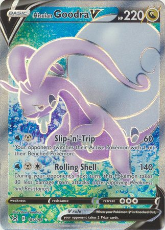 Hisuian Goodra V 187/196 - Pokemon enkeltkort fra SWSH Lost Origin