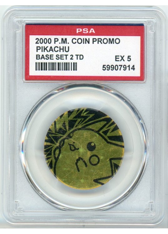 Pikachu Pokemon mønt (Guld - Starlight Holo - ©2000) PSA 5 - Gradede ...