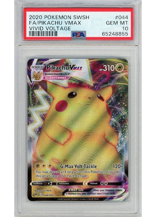 Pikachu VMAX PSA 10 - Gradede pokemon kort på Pokemons.dk