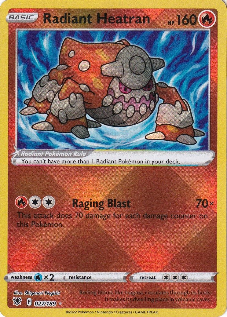 Radiant Heatran - 27/189 - Pokemon enkeltkort fra SWSH Astral Radiance
