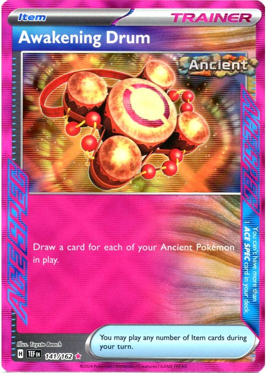 Awakening Drum 141/162 - Pokemon enkeltkort fra SV05 Temporal Forces