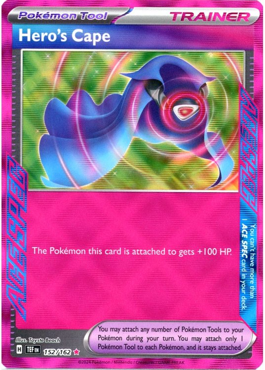 Hero's Cape 152/162 - Pokemon enkeltkort fra SV05 Temporal Forces