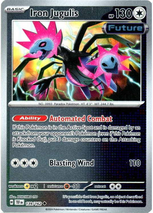 Iron Jugulis 139/162 Reverse - Pokemon enkeltkort fra SV05 Temporal Forces