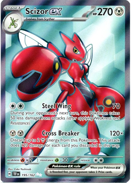 Scizor ex 195/162 - Pokemon enkeltkort fra SV05 Temporal Forces