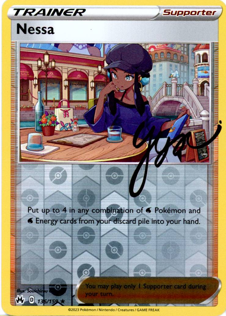 Nessa 136/159 Reverse - Pokemon enkeltkort fra SWSH Crown Zenith