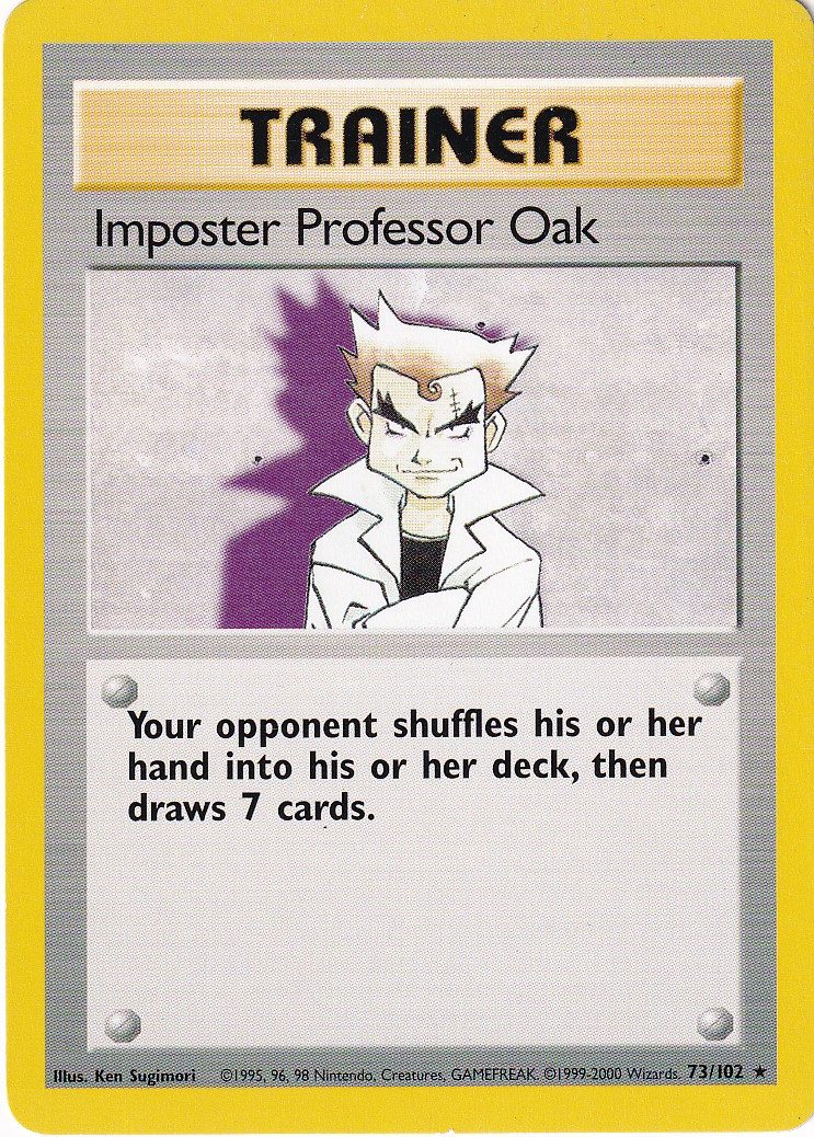 Impostor Professor Oak - 73/102 - 4th Print - Pokemon enkeltkort fra ...