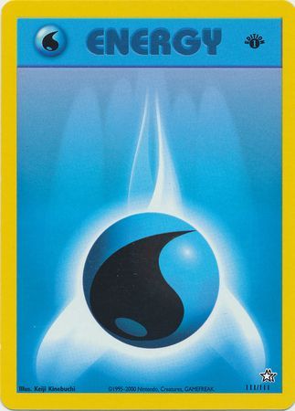 Water Energy - 111/111 - 1st Edition - Pokemon enkeltkort fra Neo Genesis